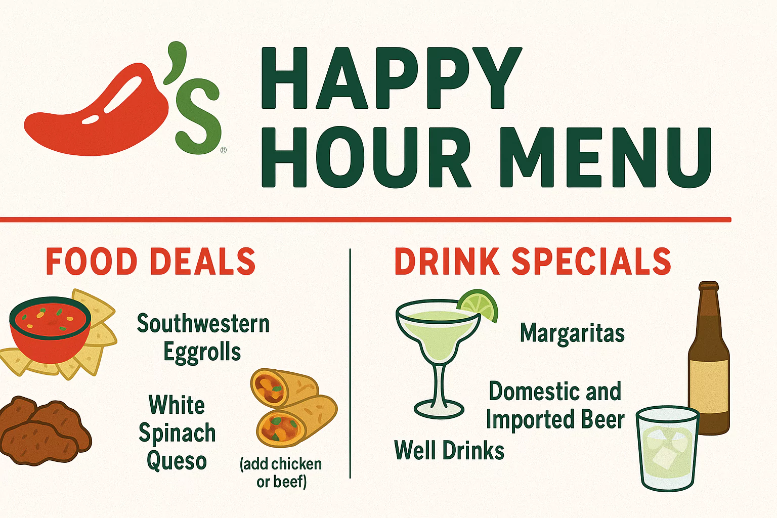 Chili's Happy Hour Menu With Prices Near You